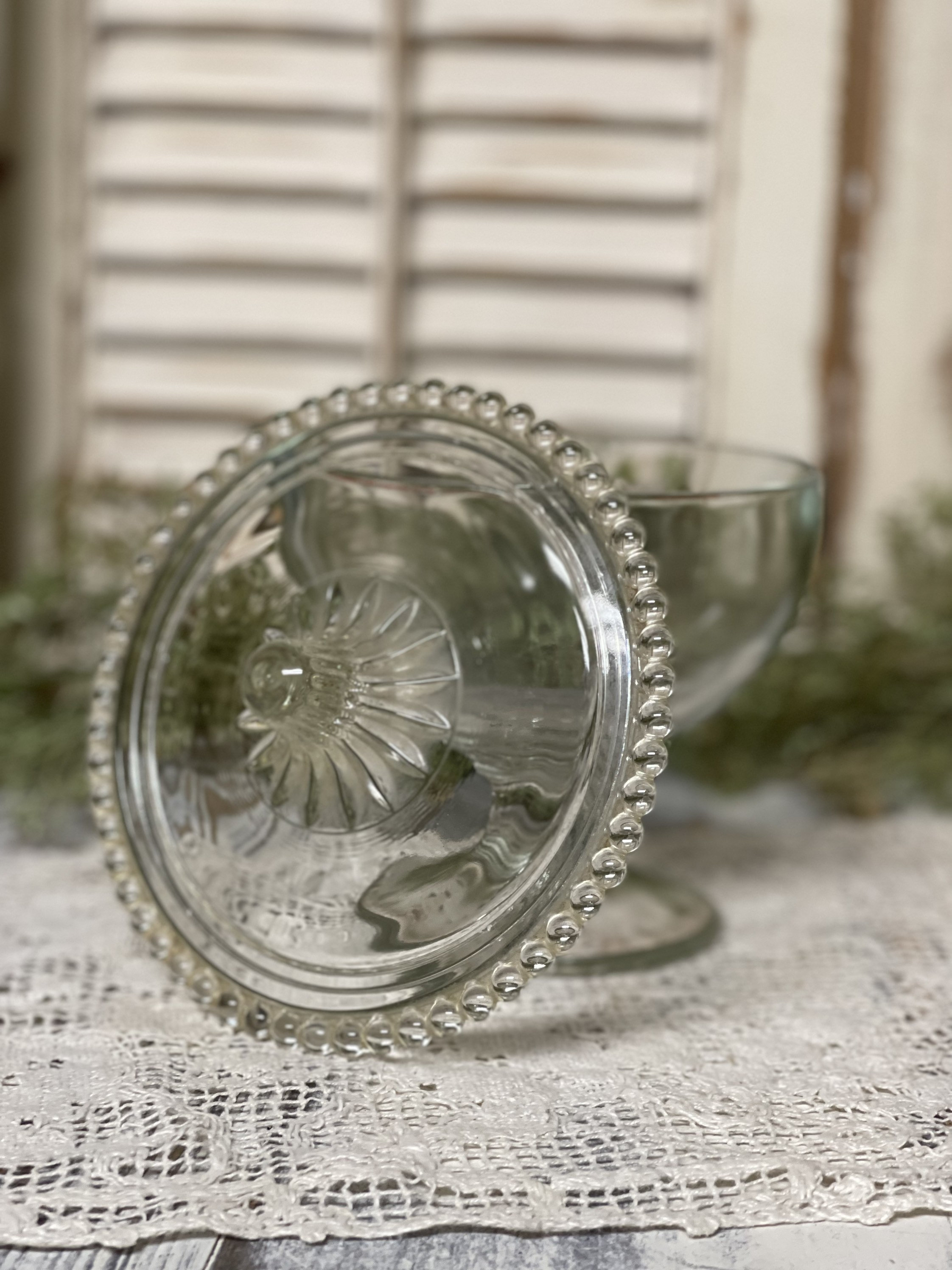 Vintage Clear Candy Dish/ Covered Bowl/ Table Decor/ Serving - Etsy