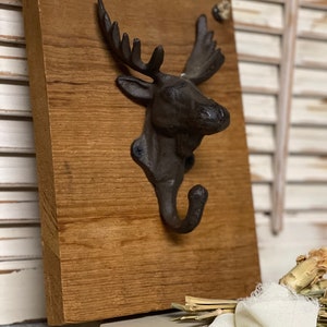 Hook/ Hanger/ Wall Decor/ Moose/ Head/ Metal/ Coat Hanger/ Hat Hook ...