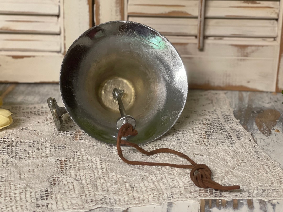 Vintage Silver Bell/ Farm Bell / Kitchen Bell/ Dinner Bell/ Metal ...