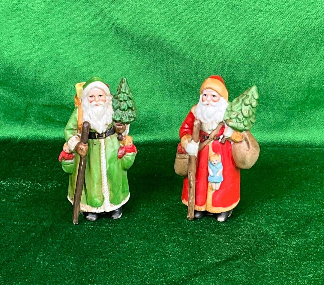 Vintage Old World Santa's ~ Porcelain Enesco Designed Giftware Korea ...