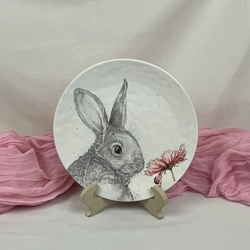 Rabbit Trinket Plate - Etsy