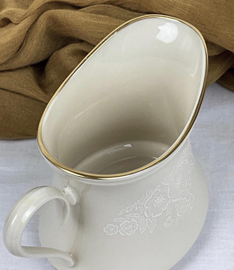 Vintage Lenox Special Creamer ~ Lenox Ivory Creamer With White Embossed ...
