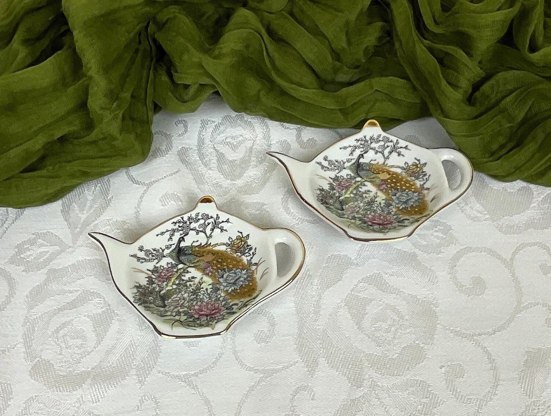 Vintage Grace's Teaware Tea Bag Holders ~ Teapot Shape Tea Bag Holder ...