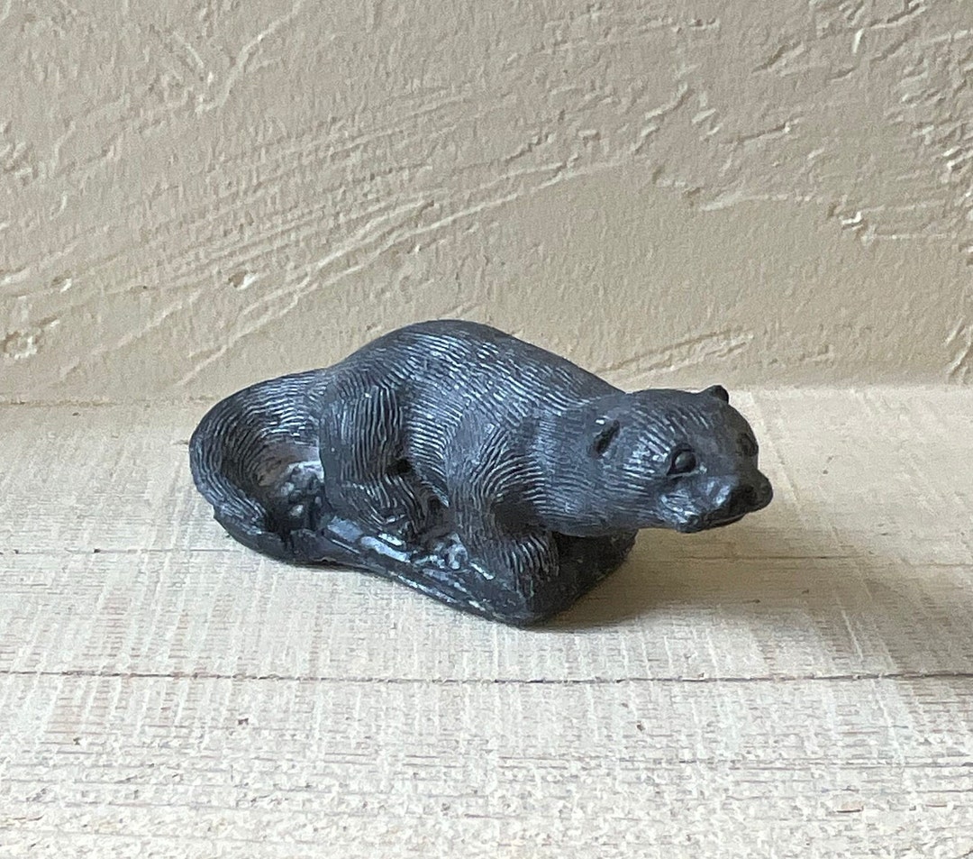 Vintage A Wolf Original Sea Lion Figurine ~ Sea Lion Soapstone ...