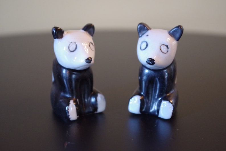 Panda Panda Salt and Pepper Shakers Vintage Panda Salt and | Etsy