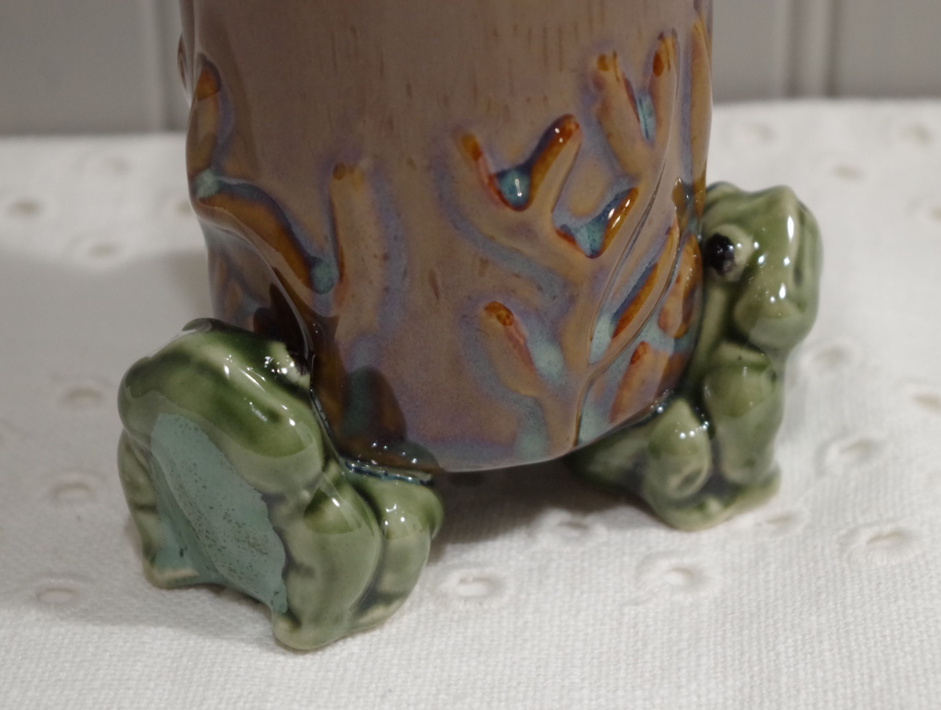 Vintage Majolica Frog Vase Majolica Frog Vase Frog Trio | Etsy