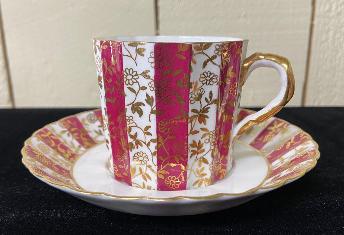 Antique Bodley Demitasse Cups and Saucers ~ Edward J.D. Bodley Burslem ...