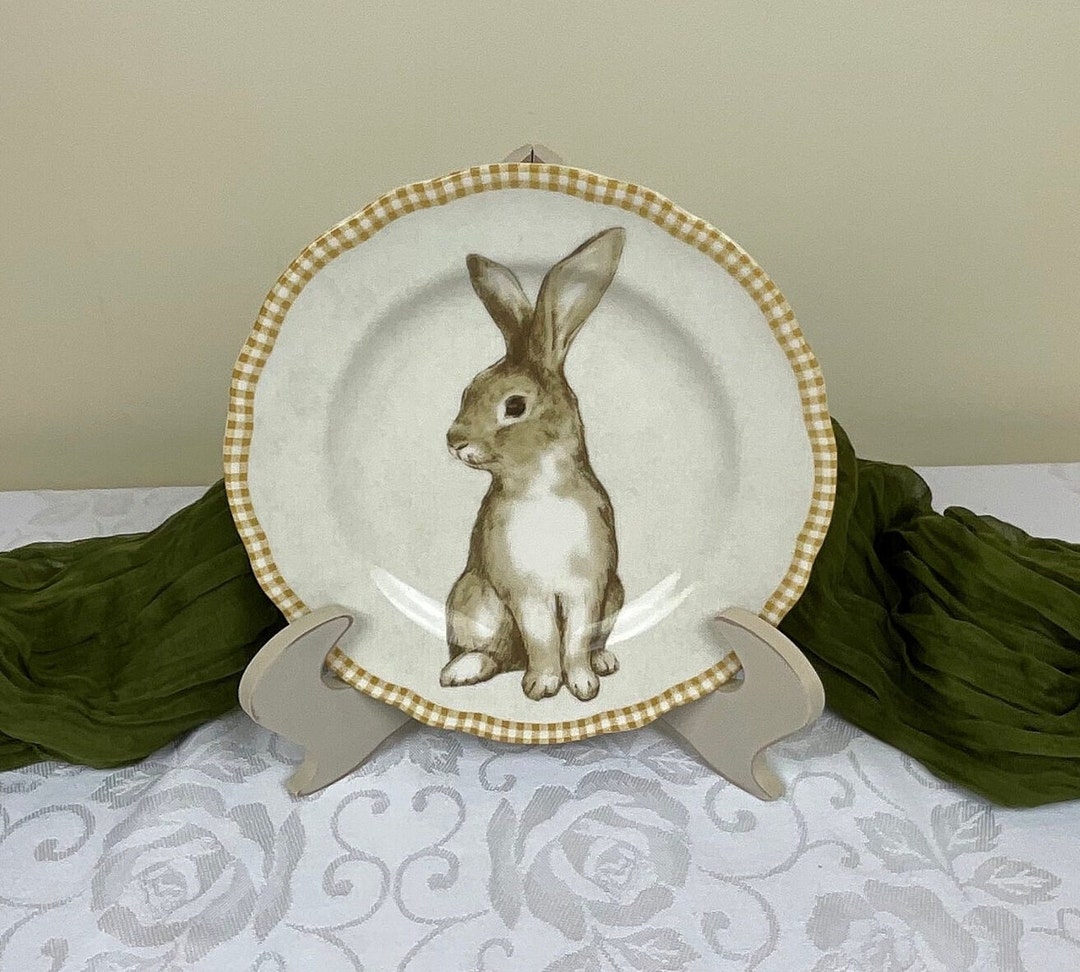 Vintage Bunny Plate Rabbit Plate 222 Fifth Bunny Land Plate Easter ...