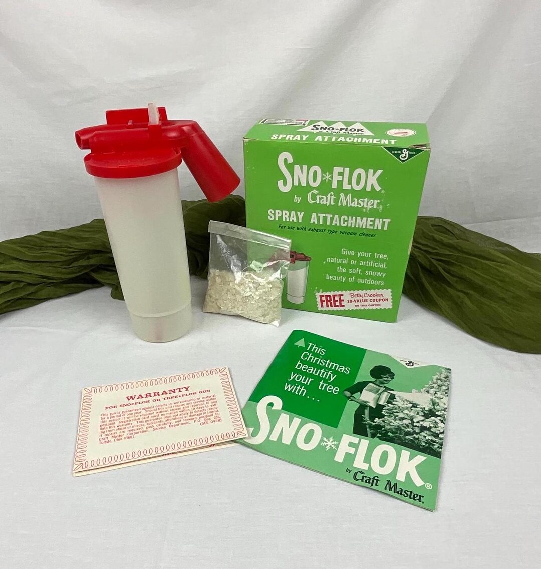 Vintage Sno Flok by Craft Master Spray Attachment ~ Unused Christmas ...
