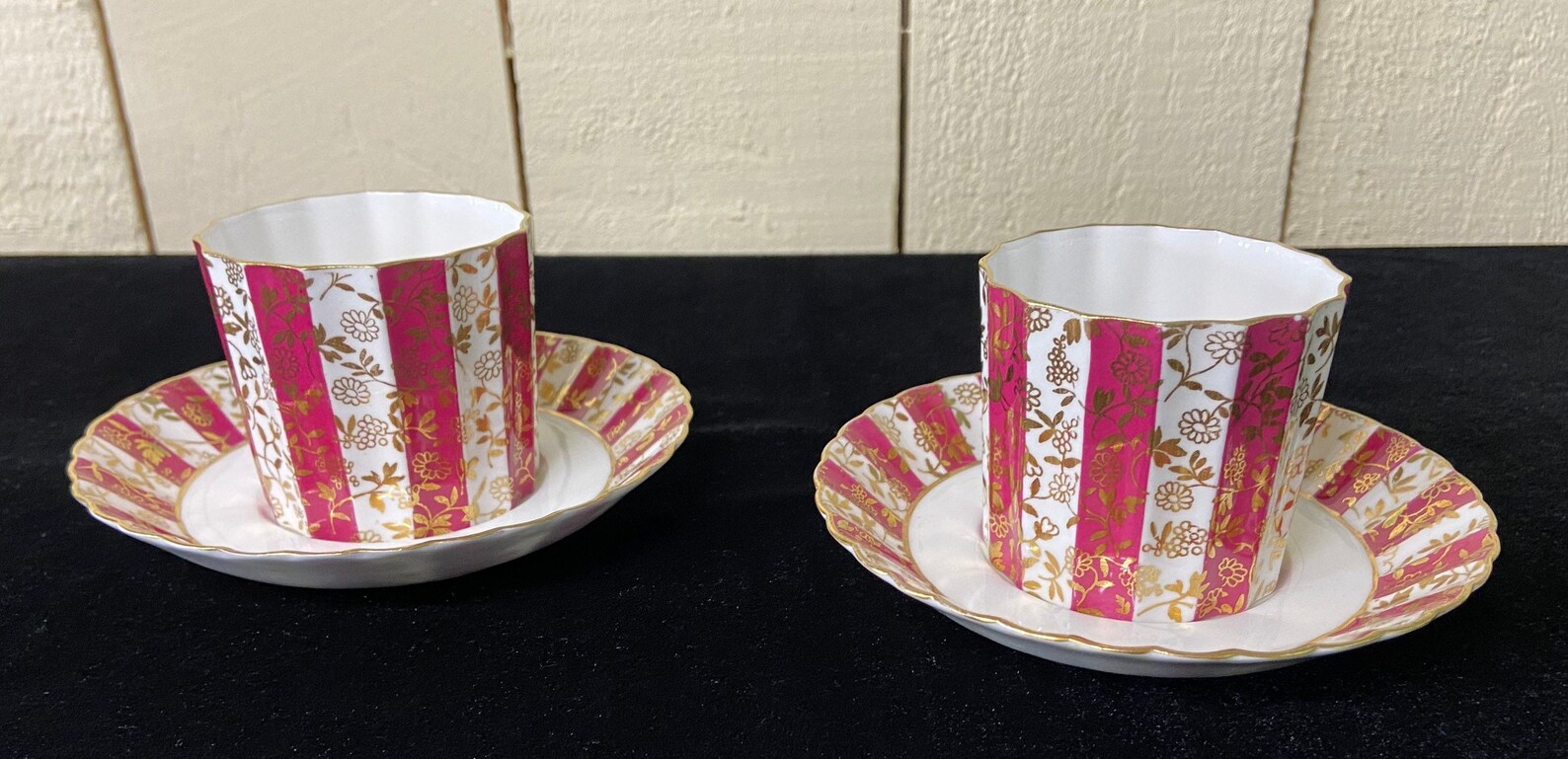 Antique Bodley Demitasse Cups and Saucers ~ Edward J.D. Bodley Burslem ...