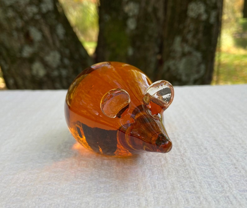 Vintage Amber Glass Mouse Amber Glass Mouse Paperweight | Etsy