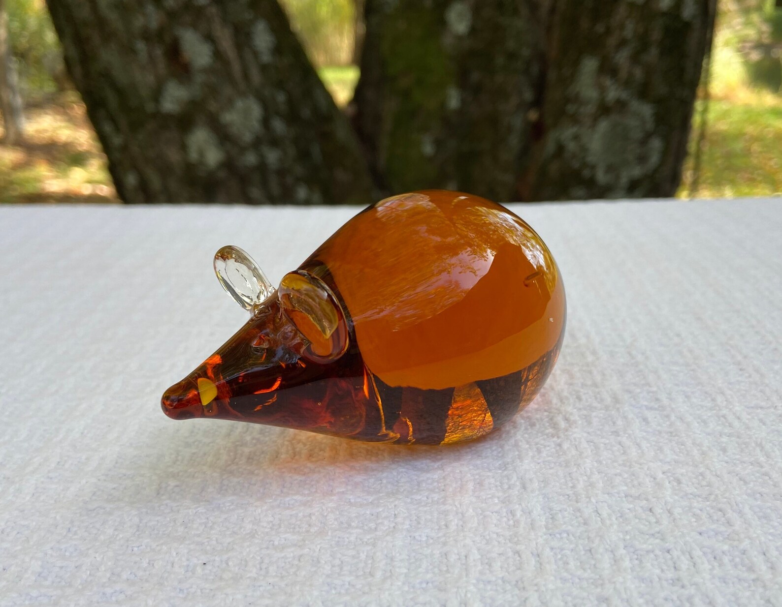 Vintage Amber Glass Mouse Amber Glass Mouse Paperweight | Etsy