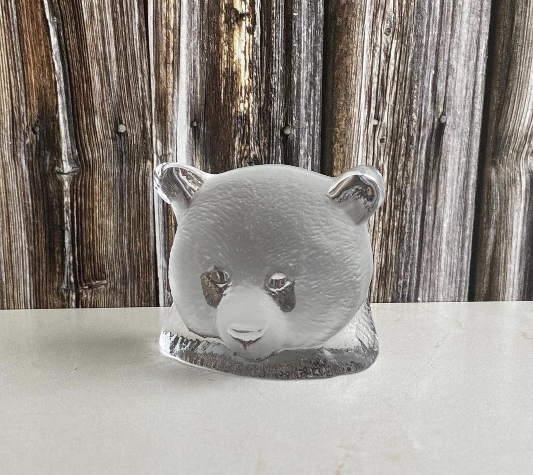 Bear Glass Paperweight Nybro ~ Made in Sweden - Etsy