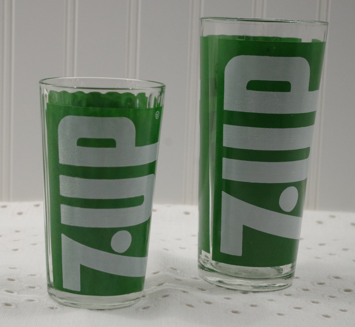 Vintage 7 up Glasses Set of 2 7 up Vintage Soda | Etsy
