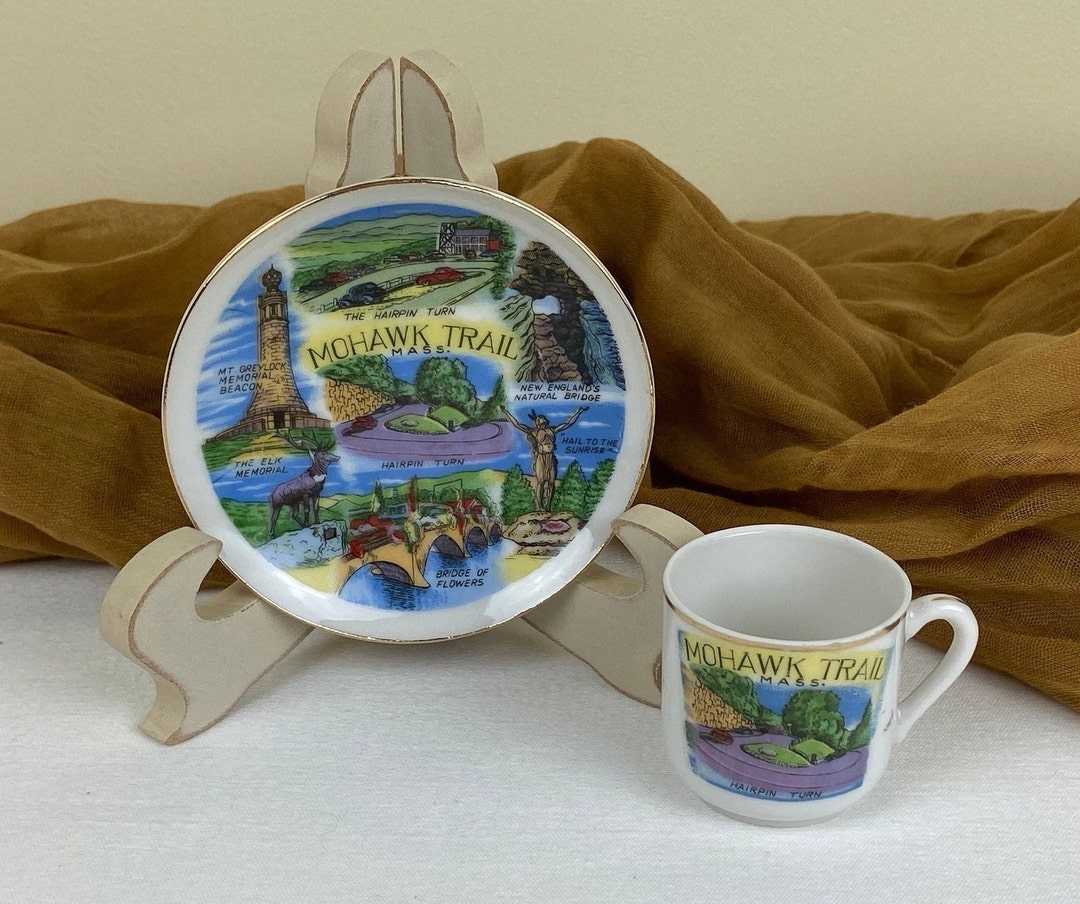 Vintage Mohawk Trail Massachusetts Tea Cup and Saucer ~ Vintage ...