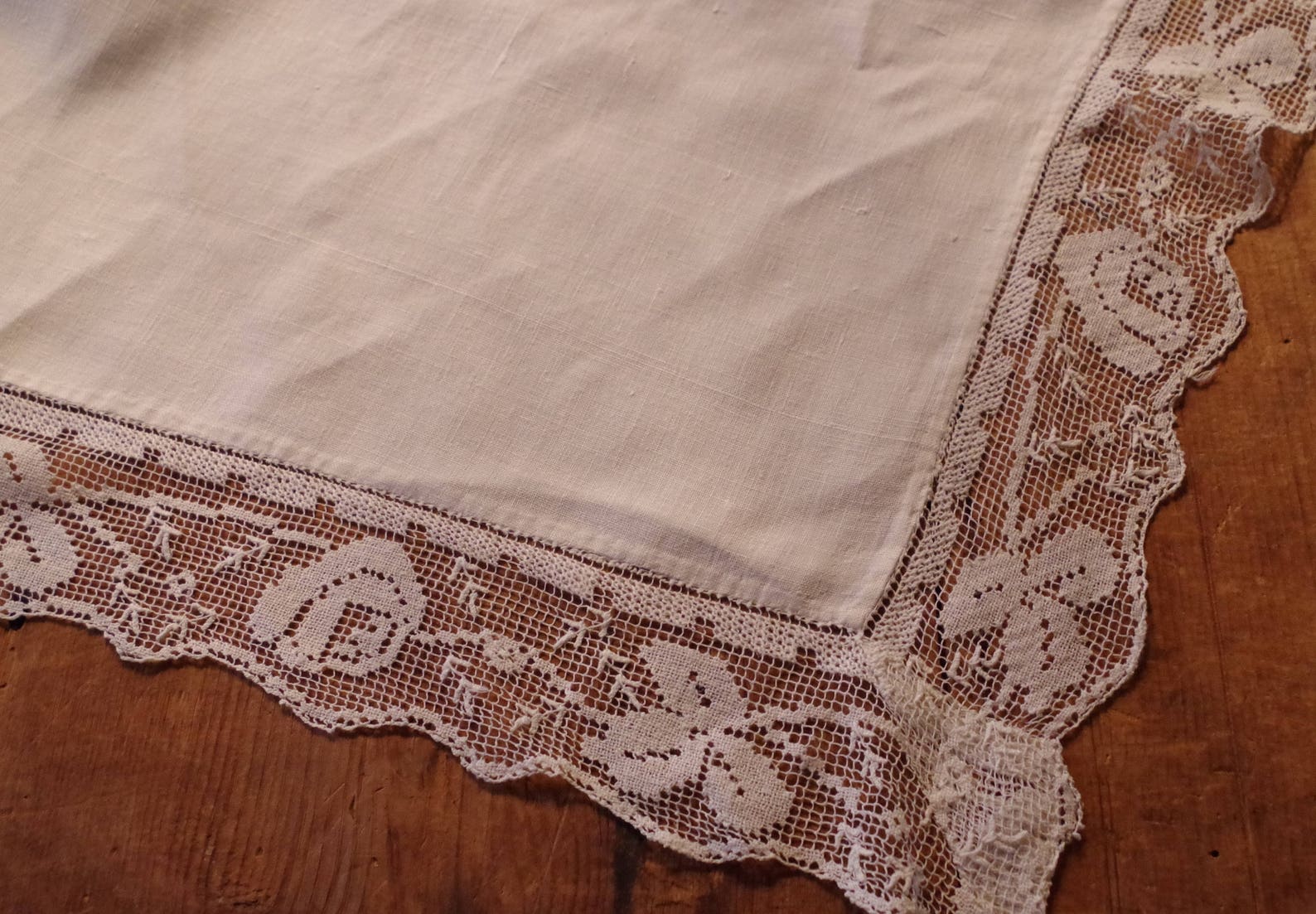 Lace Tablecloth Linen Tablecloth Vintage Tablecloth Lace | Etsy