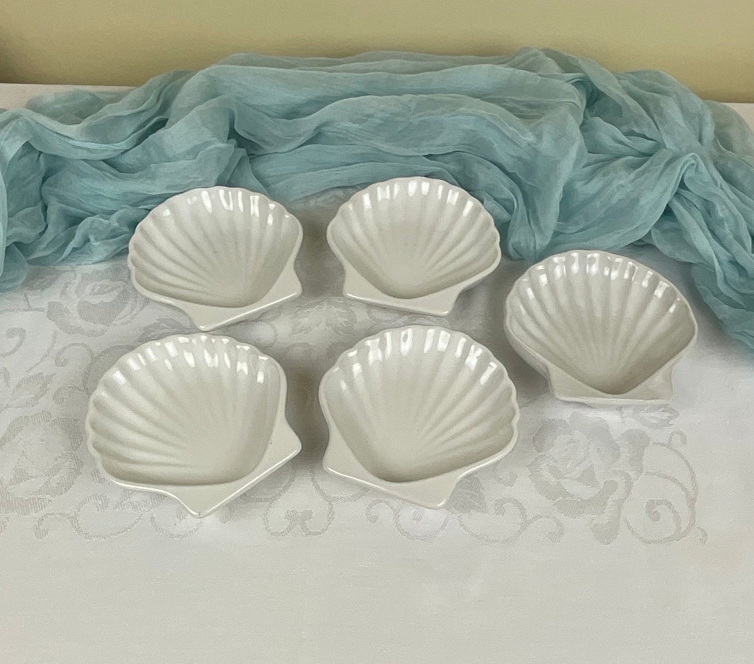 Vintage Seashell Shape Dishes ~ Set of 5 Seashell Shape Dishes ~ Wessco ...