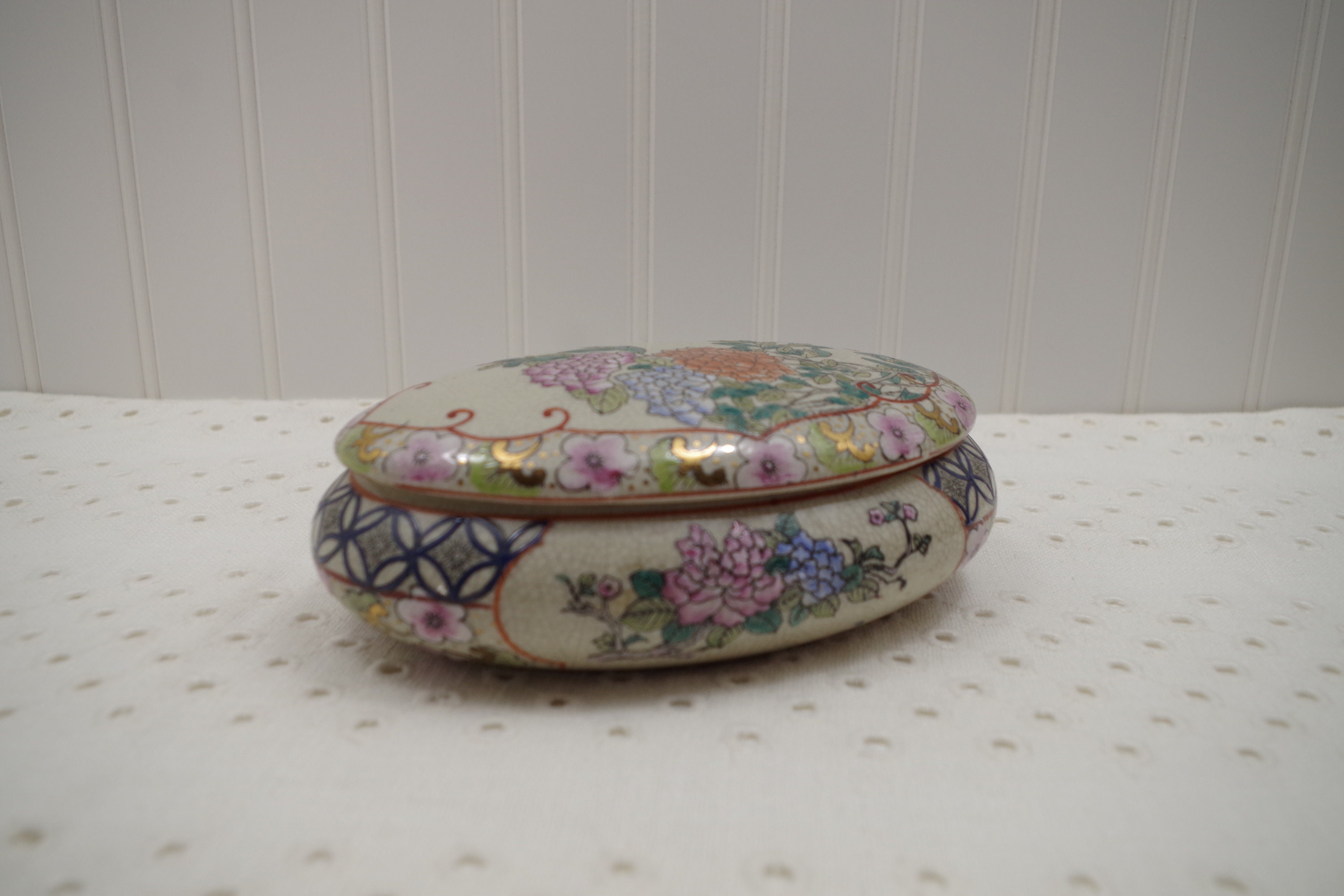 Vintage Trinket Box Porcelain Oval Shape Trinket Box | Etsy