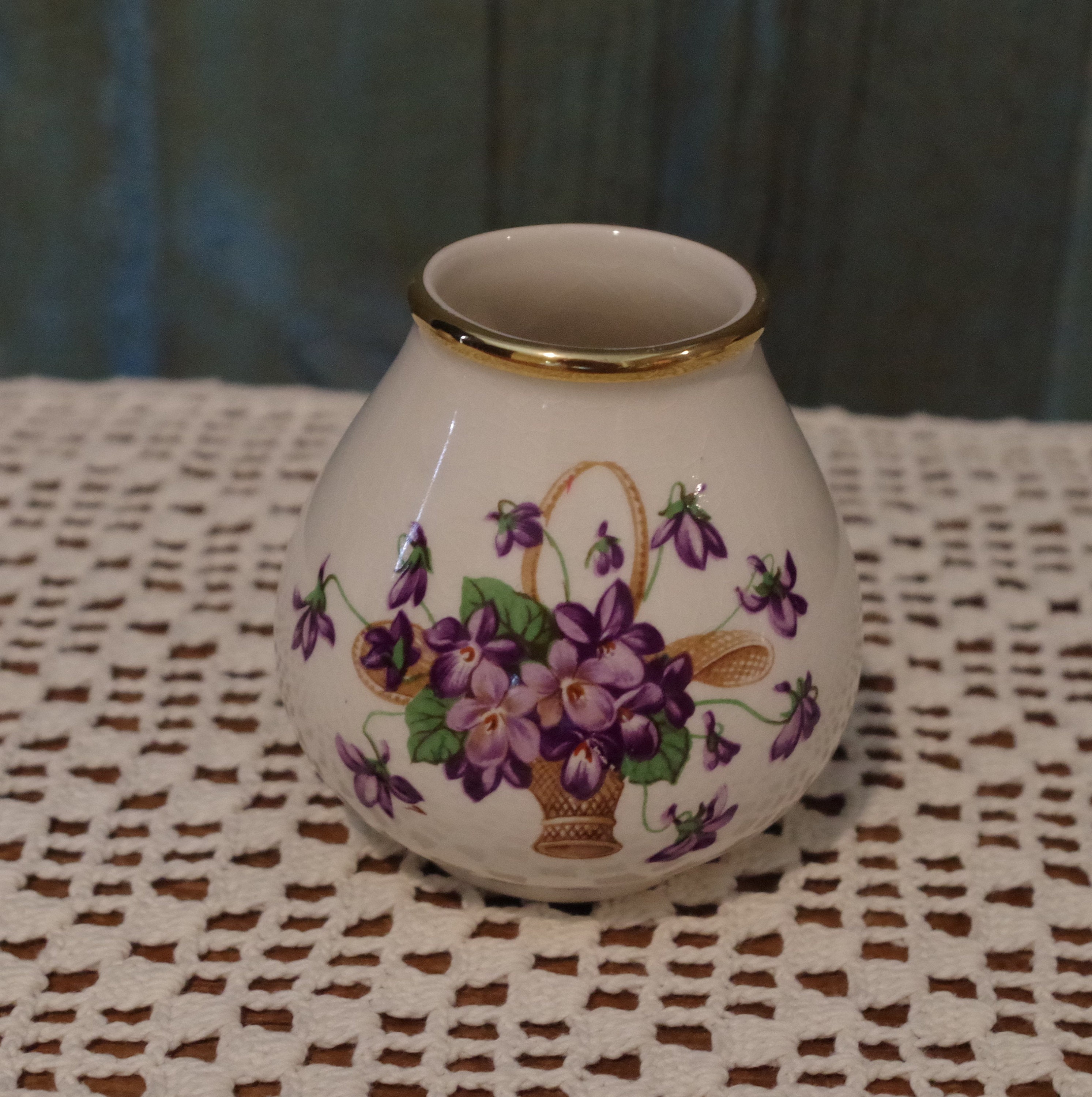 Vintage Crown Devon Vases ~ Set of 3 ~ Made in England ~ Violets ...