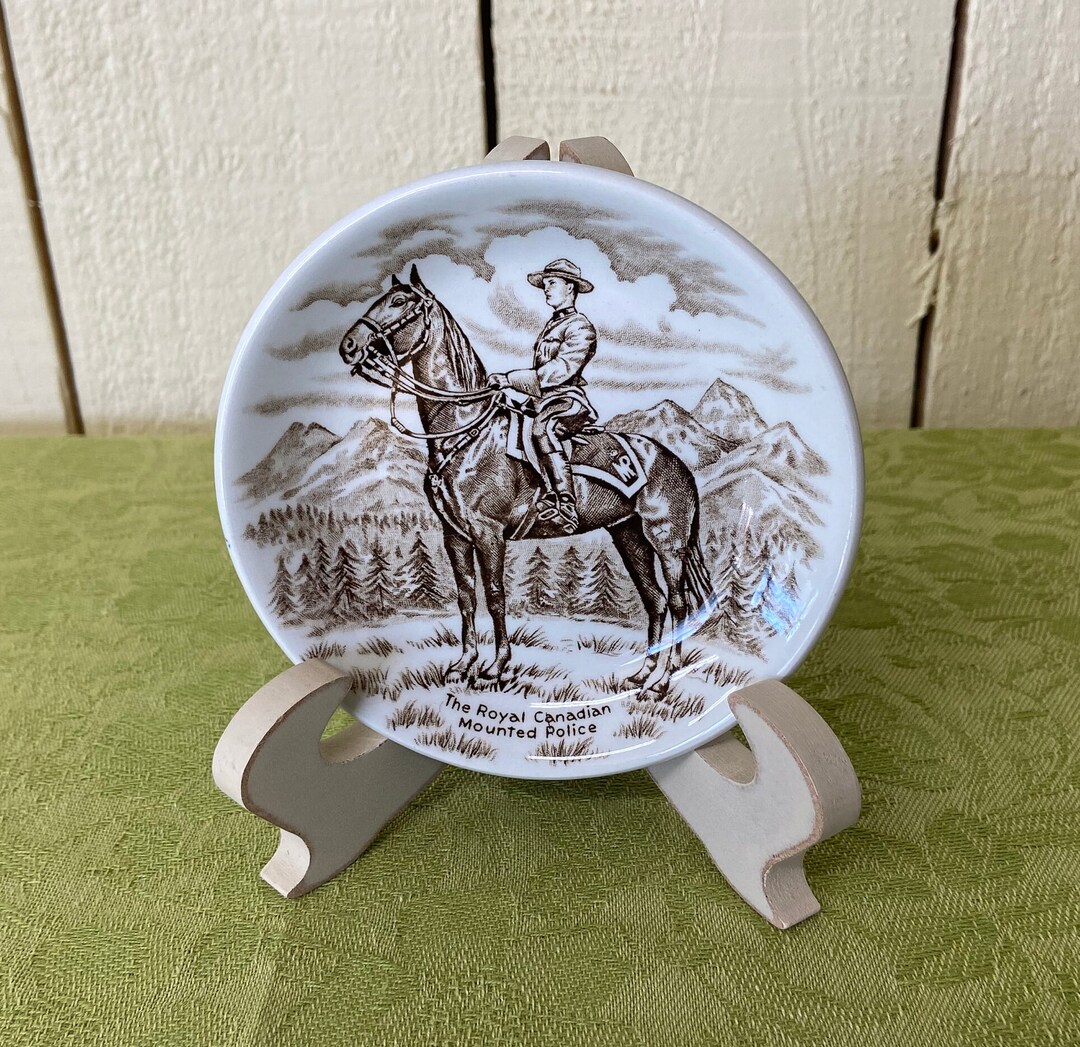 Vintage Royal Canadian Mounted Police Plate ~ Wood & Sons Burslem ...