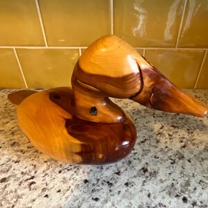 Vintage Wood Duck ~ Hand Carved Wood Duck ~ Primitive Wood Duck ...