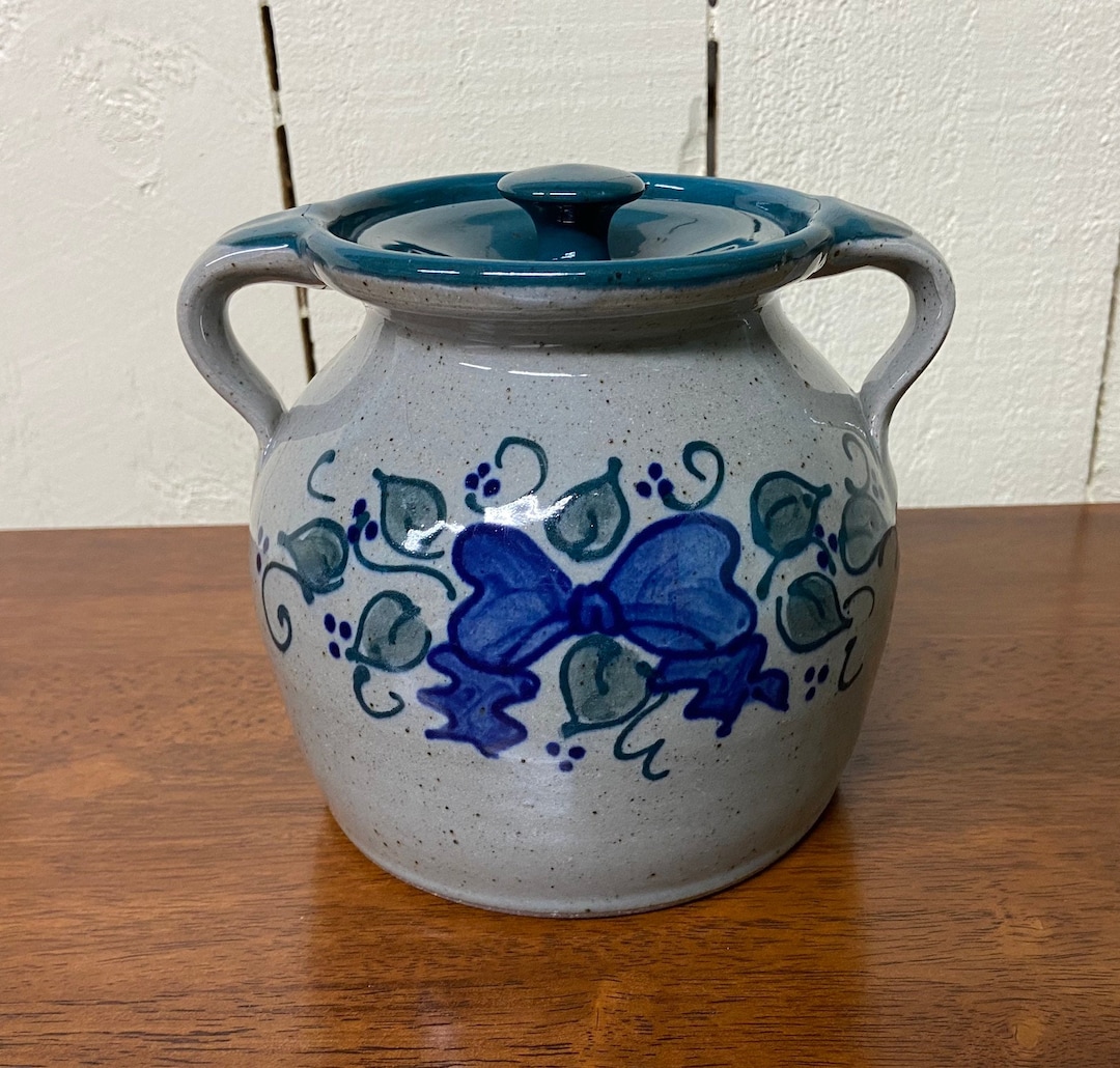 Vintage Great Bay Pottery Dover New Hampshire ~ Lidded Pottery Canister ...
