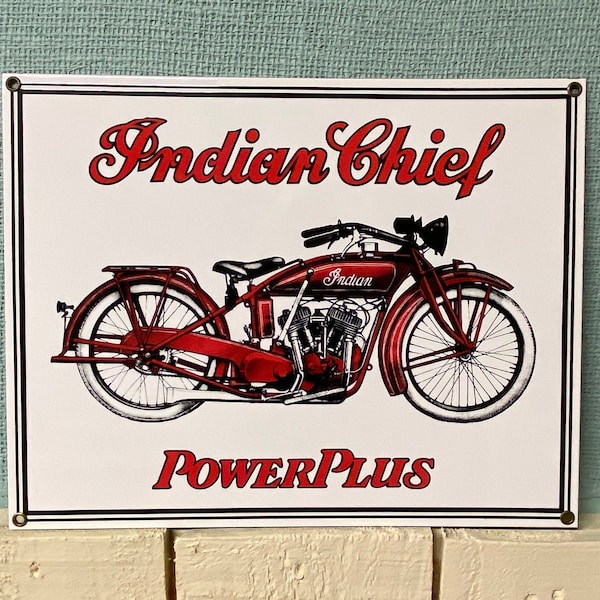 Vintage Indian Motorcycle Porcelain Signs - Etsy