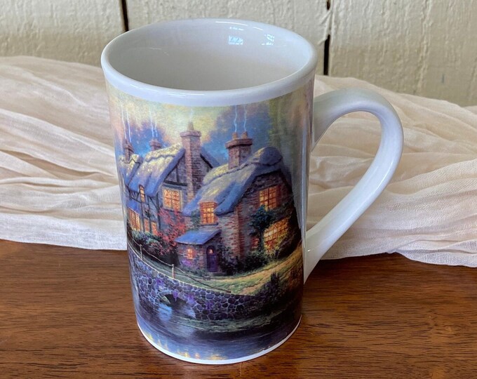 Vintage Thomas Kinkade Cobblestone Bridge Mug ~ Thomas Kinkade Cottage ...
