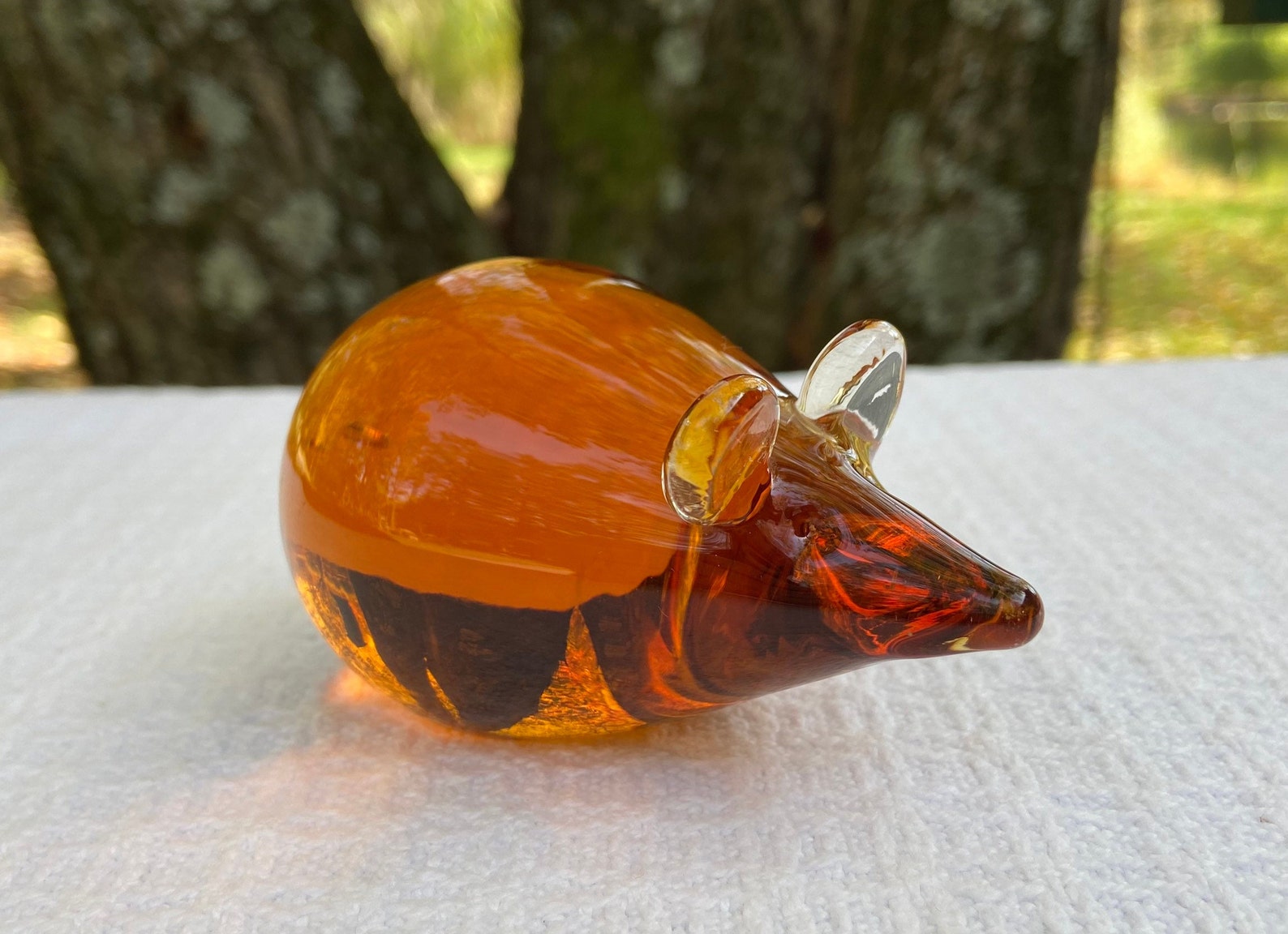 Vintage Amber Glass Mouse Amber Glass Mouse Paperweight | Etsy