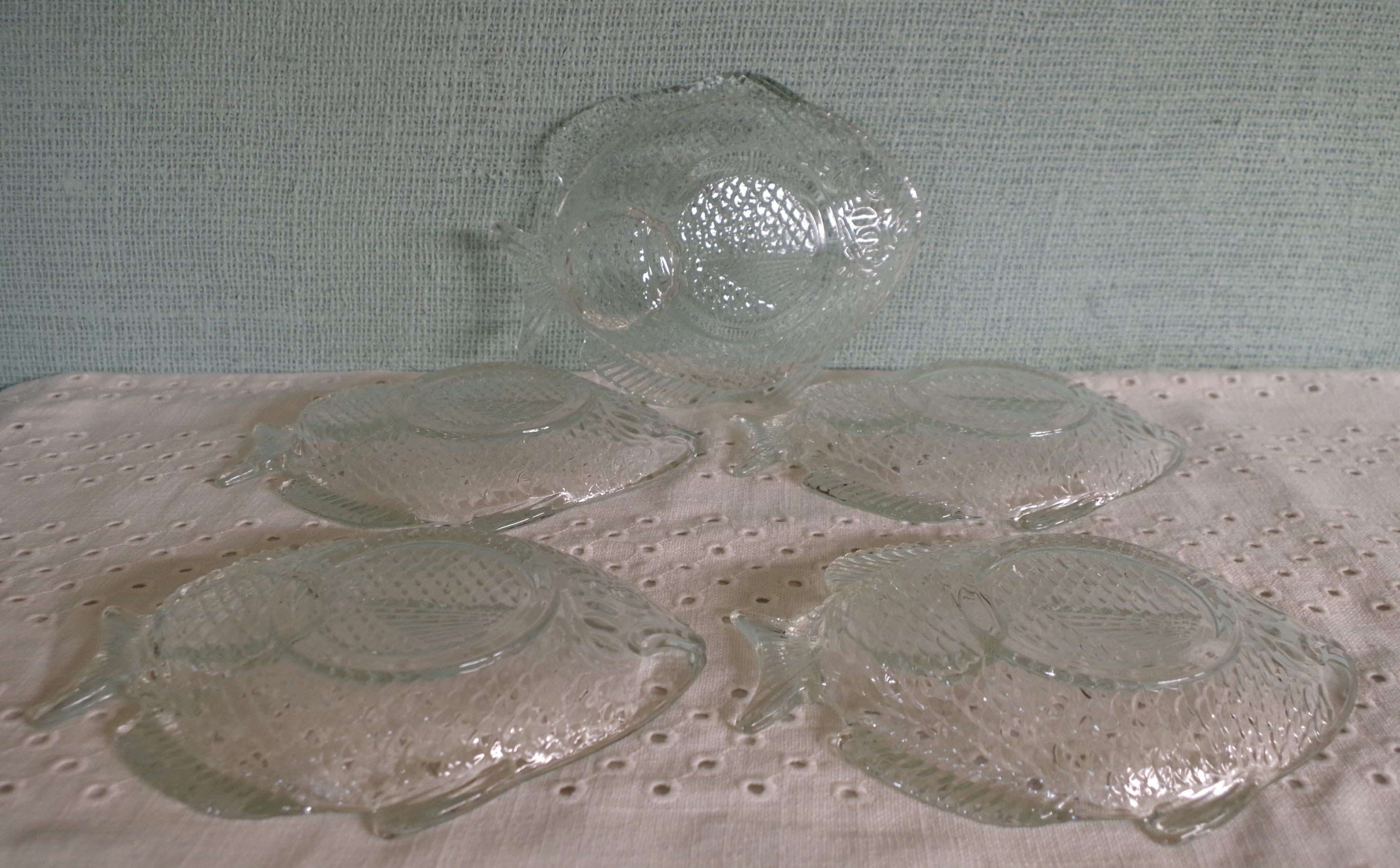 Vintage Fish Shape Plates Embossed Bottom Fish Design Plate - Etsy