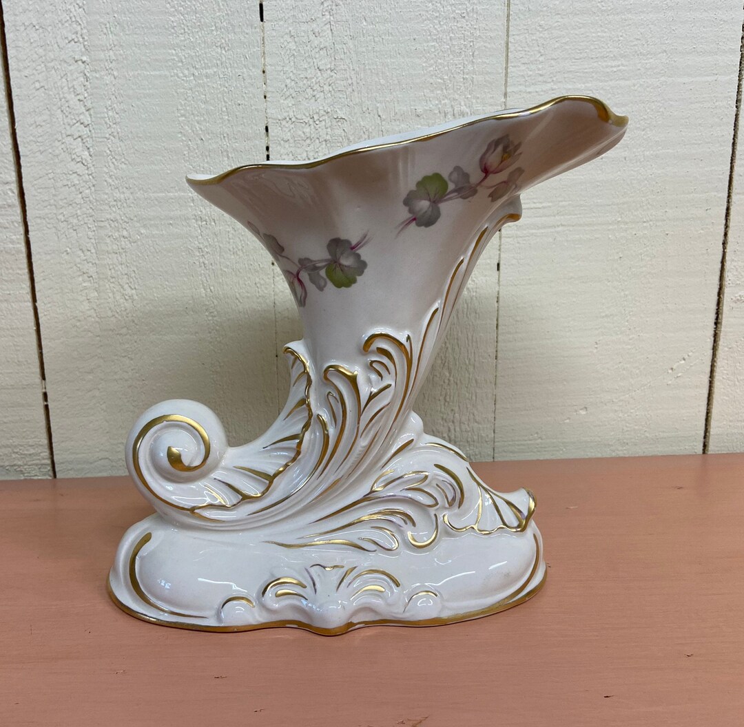 Vintage Cornucopia Vase ~ Cornucopia ~ Thanksgiving Table ...