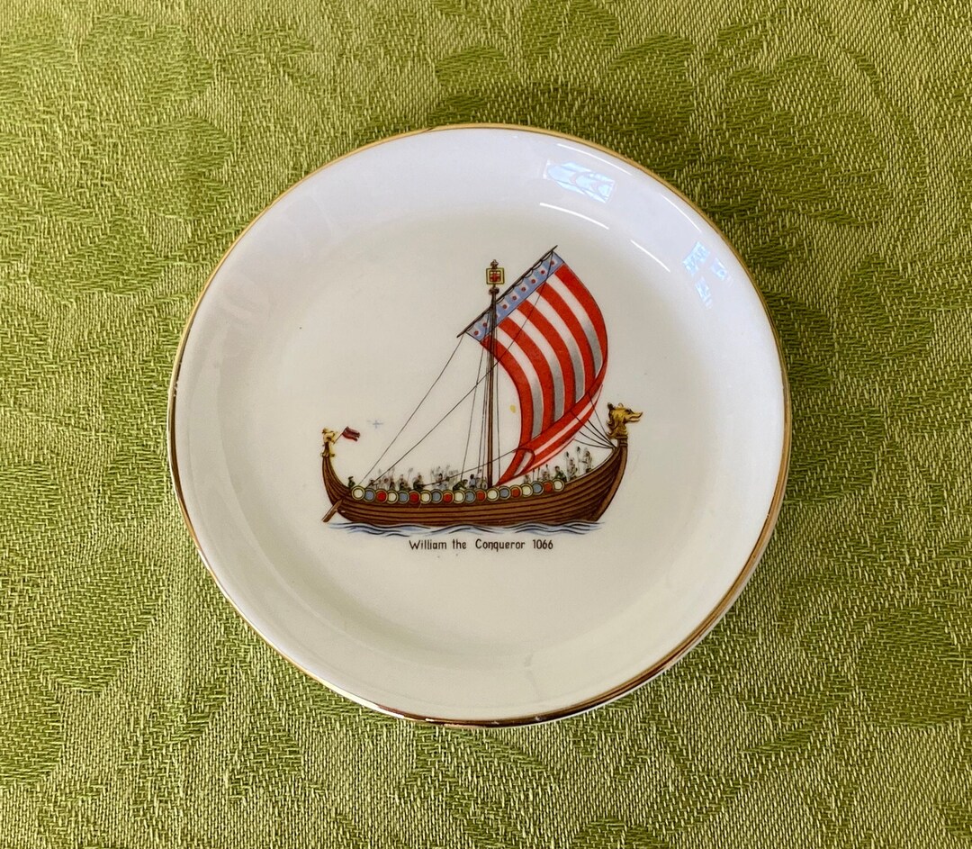 Vintage Ship Plate ~william the Conqueror 1066 Staffordshire England ...