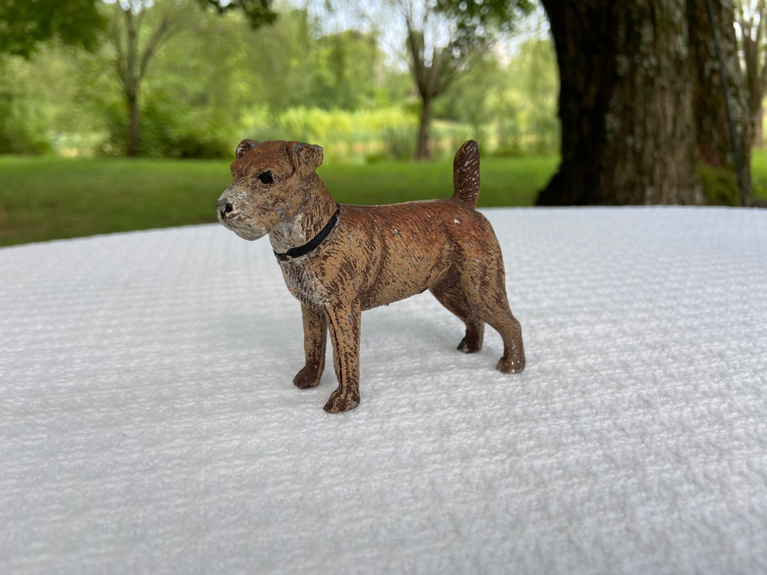 Vintage Jack Russell Terrier ~ Metal Cold Painted Jack Russell Terrier ...