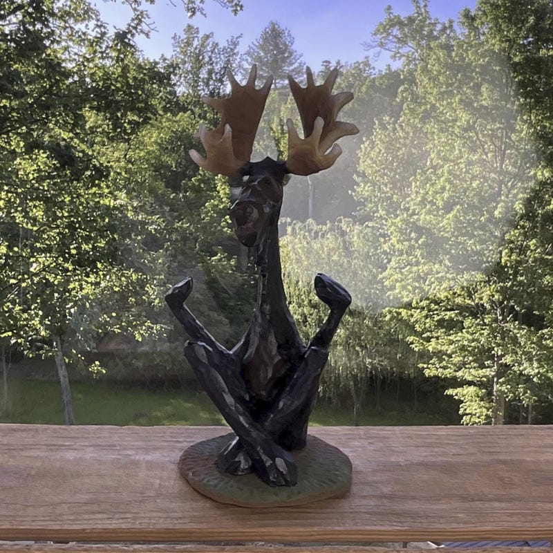 Moose Figurine - Etsy
