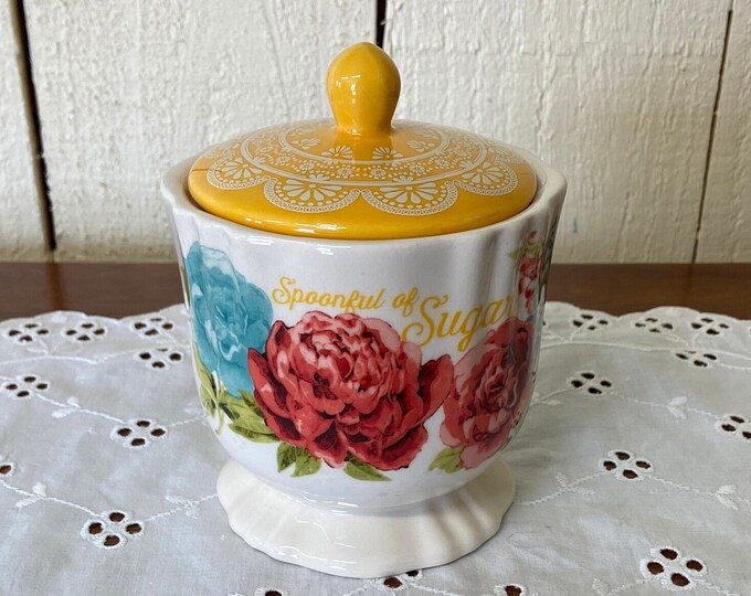 Vintage Pioneer Woman Blossom Jubilee Sugar Bowl Lidded Floral Sugar ... Vintage Pioneer Woman Blossom Jubilee Sugar Bowl Lidded Floral Sugar ...
