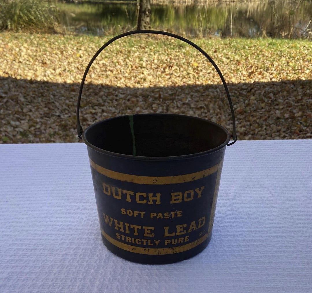 Vintage Dutch Boy Soft Paste White Lead Bucket - Etsy