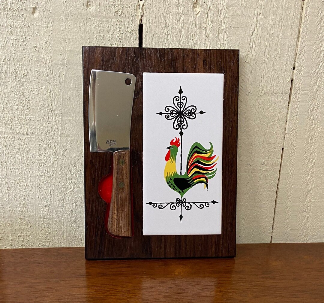 Vintage NIB Tile and Wood Mini Cutting Board ~ Small Cheese Cutting ...
