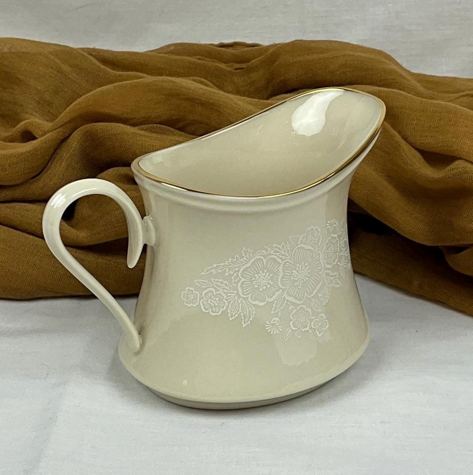 Vintage Lenox Special Creamer ~ Lenox Ivory Creamer With White Embossed ...