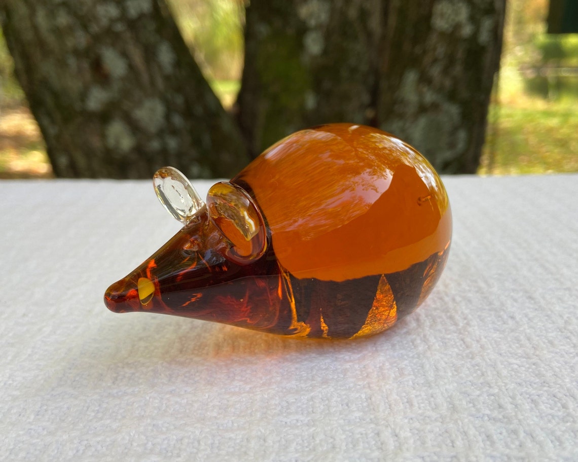 Vintage Amber Glass Mouse Amber Glass Mouse Paperweight | Etsy