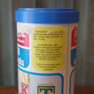 Wood Blocks ~ Vintage Playskool Blocks ~ Letter Blocks ~ 1970's Toy ...