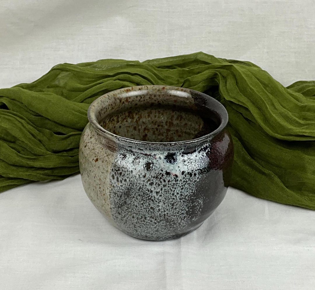 Vintage Mottled Glaze Stoneware Pottery Bowl ~ Small Speckled Glaze ...