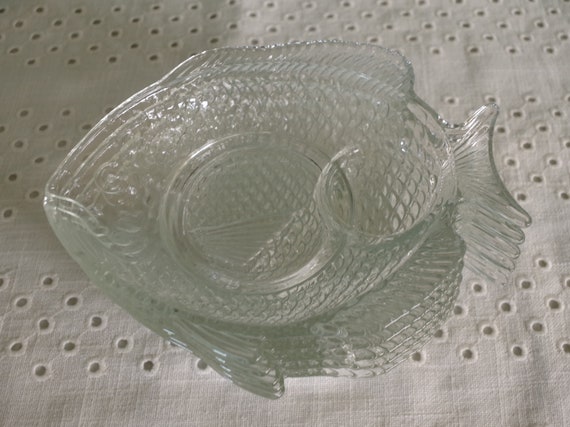 Vintage Fish Shape Plates Embossed Bottom Fish Design Plate | Etsy
