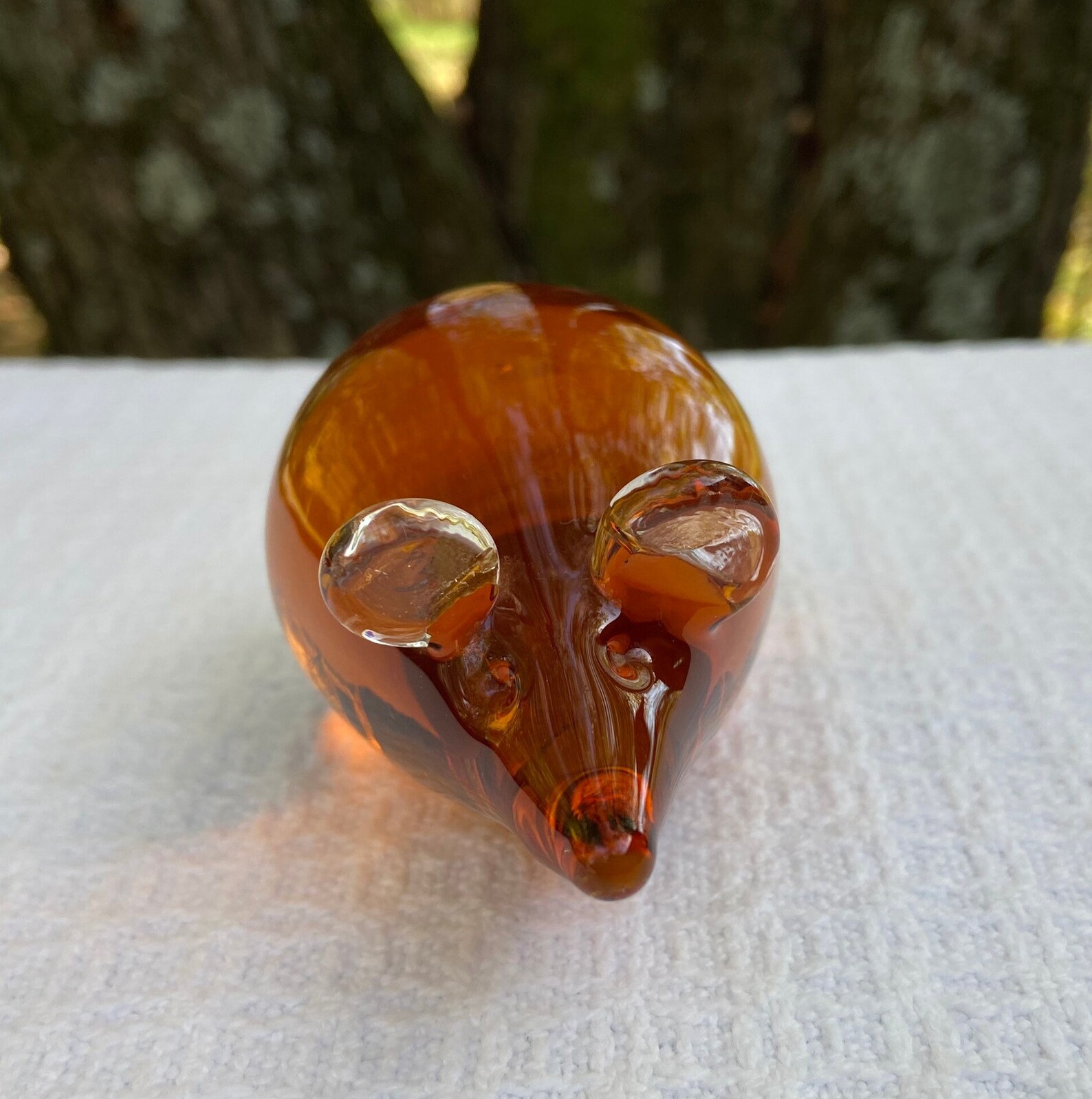 Vintage Amber Glass Mouse Amber Glass Mouse Paperweight | Etsy