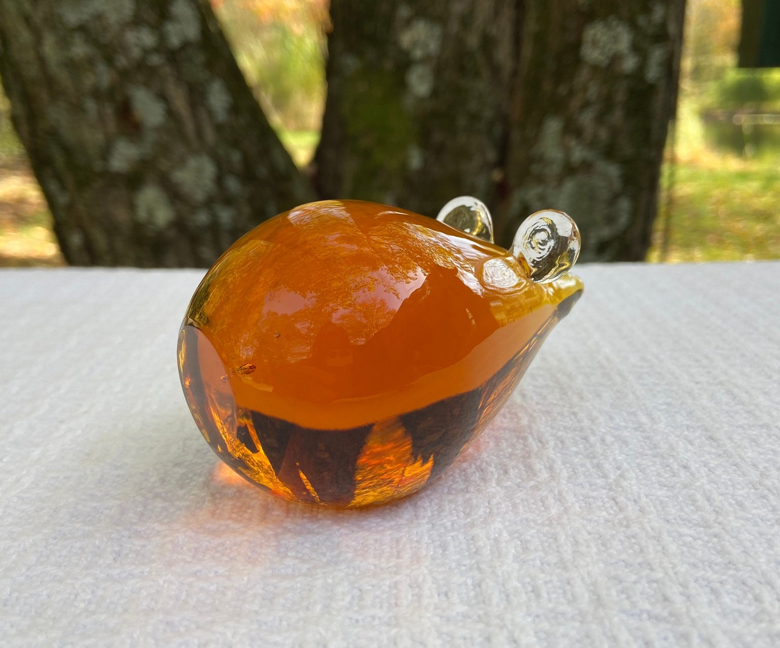 Vintage Amber Glass Mouse Amber Glass Mouse Paperweight | Etsy
