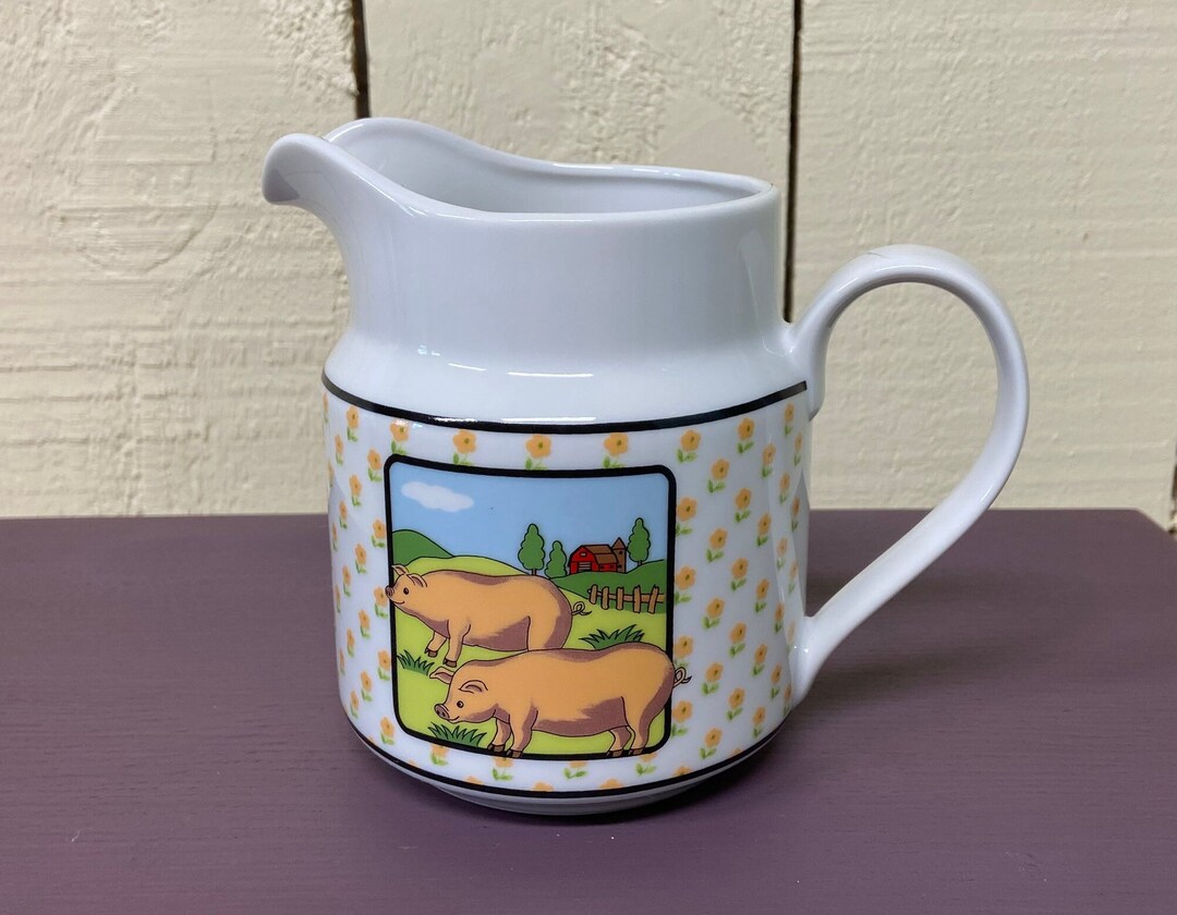Vintage Country Life Collection Farm Pitcher ~ 5" Tall Pitcher ~ Pig ...