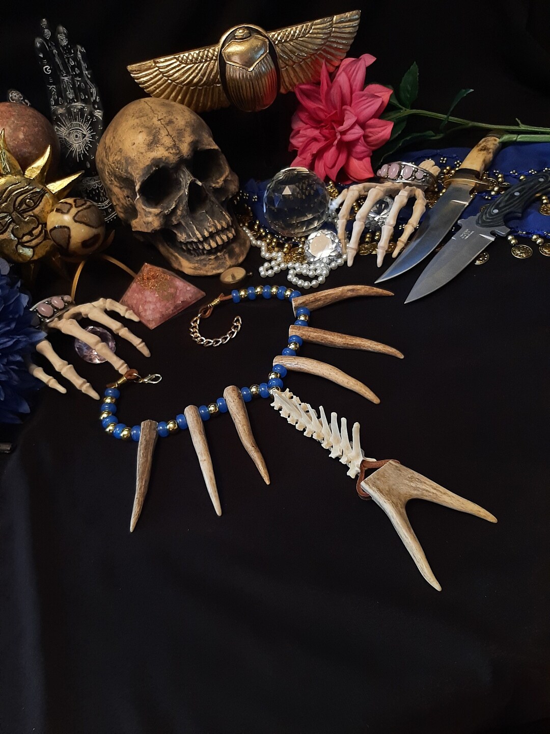 Bone Necklace, Bone Jewelry, Antler Necklace, Real Bone Necklace, Real ...
