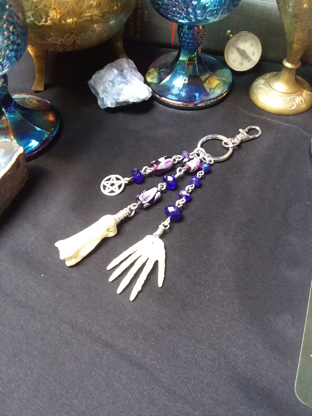 Bone Keychain Deer Bone Keychain Gothic Keychain Key Chain - Etsy