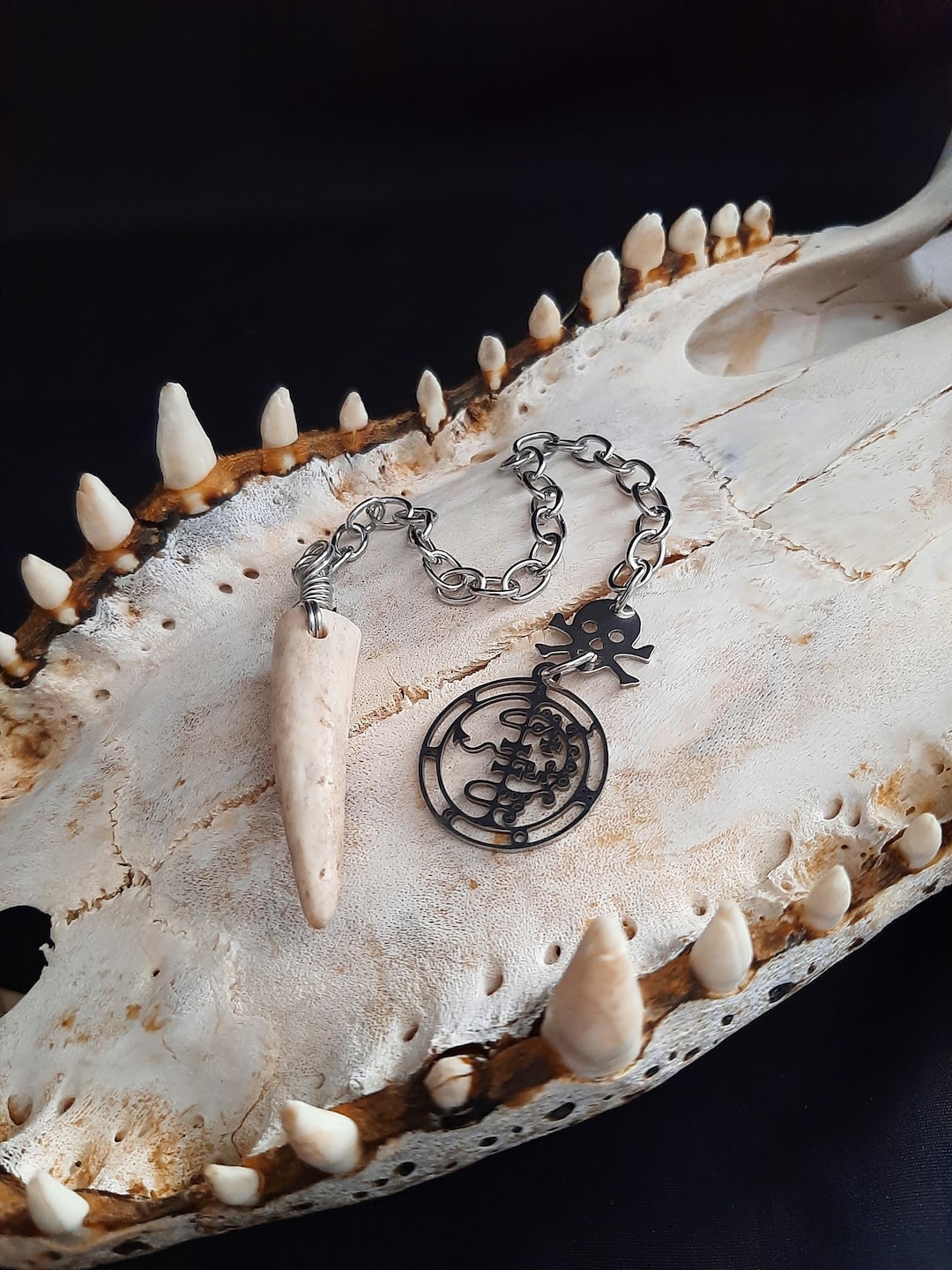 Asmoday Pendulum, Bone Pendulum, Witch Pendulum, Antler Pendulum ...