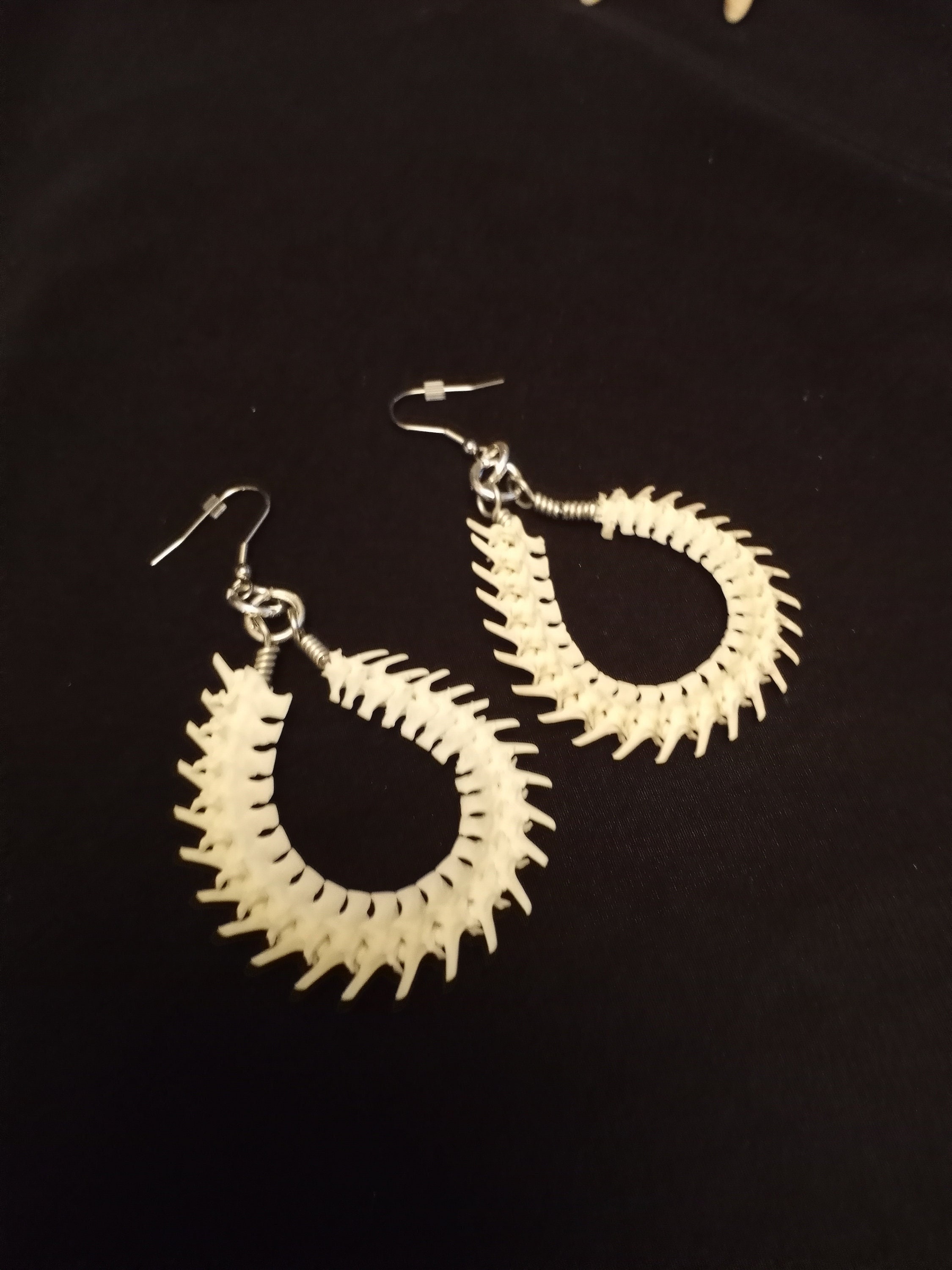 Rattlesnake Vertebrae Earrings Bone Earrings Bone Hoop | Etsy
