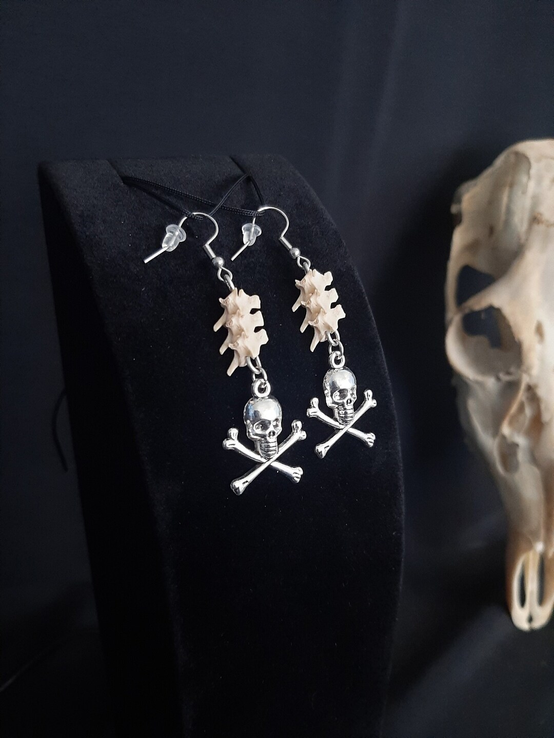Pirate Earrings, Skull and Cross Bone Earrings, Gothic Skull Earrings ...
